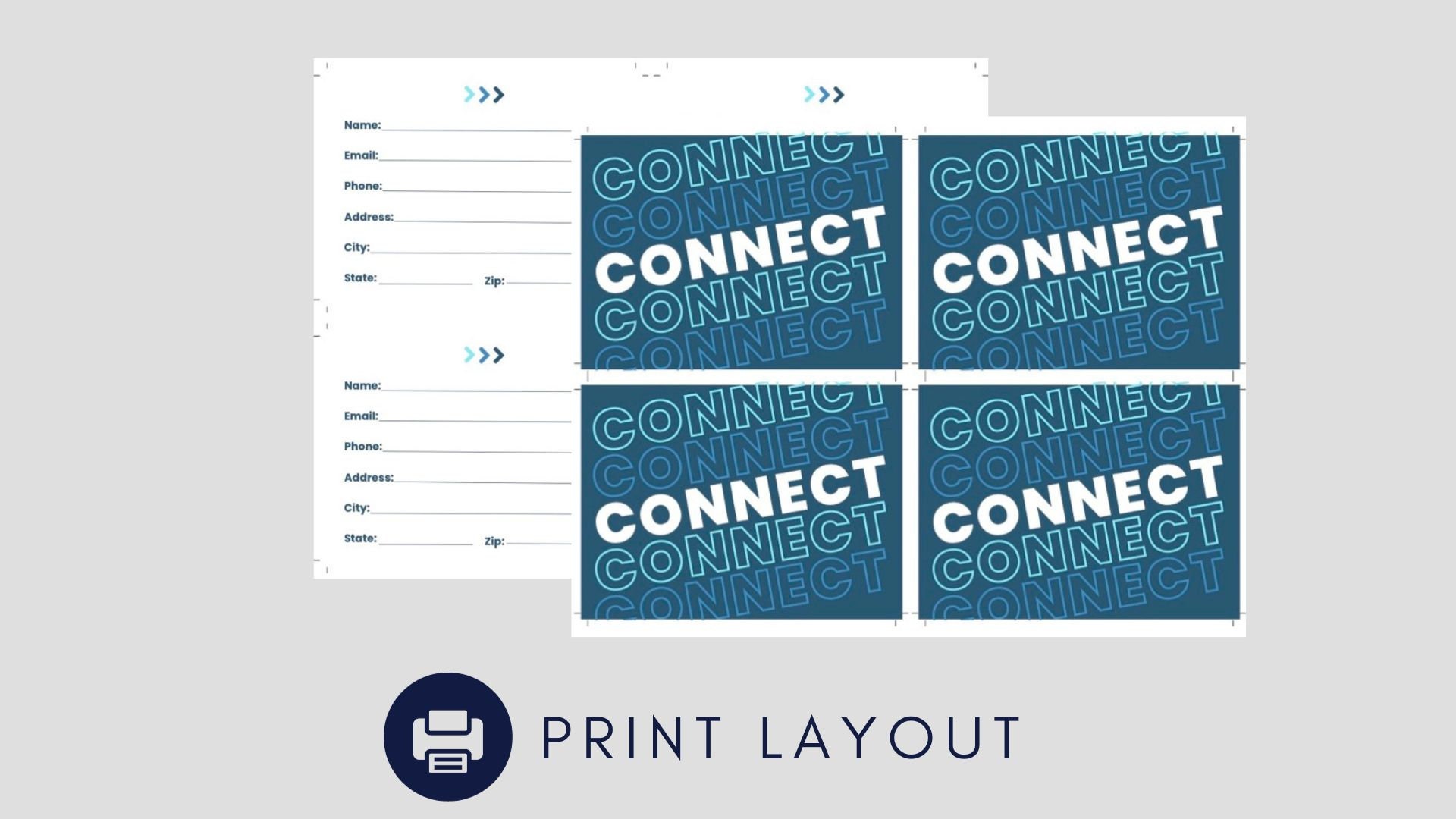 Connect Card | Editable Connection Card Template for New Visitors to ...