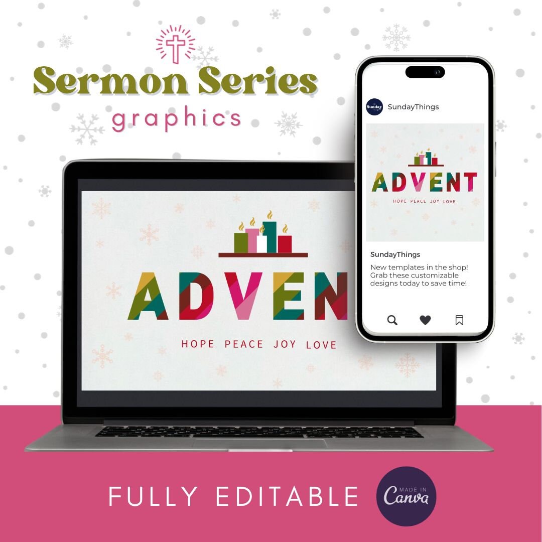 Advent at Your Church | Sermon Series Graphics - Etsy