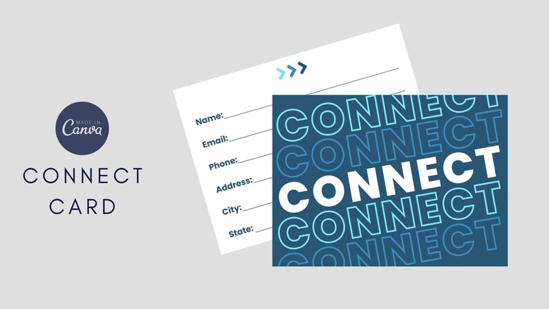 Connect Card | Editable Connection Card Template for New Visitors to ...