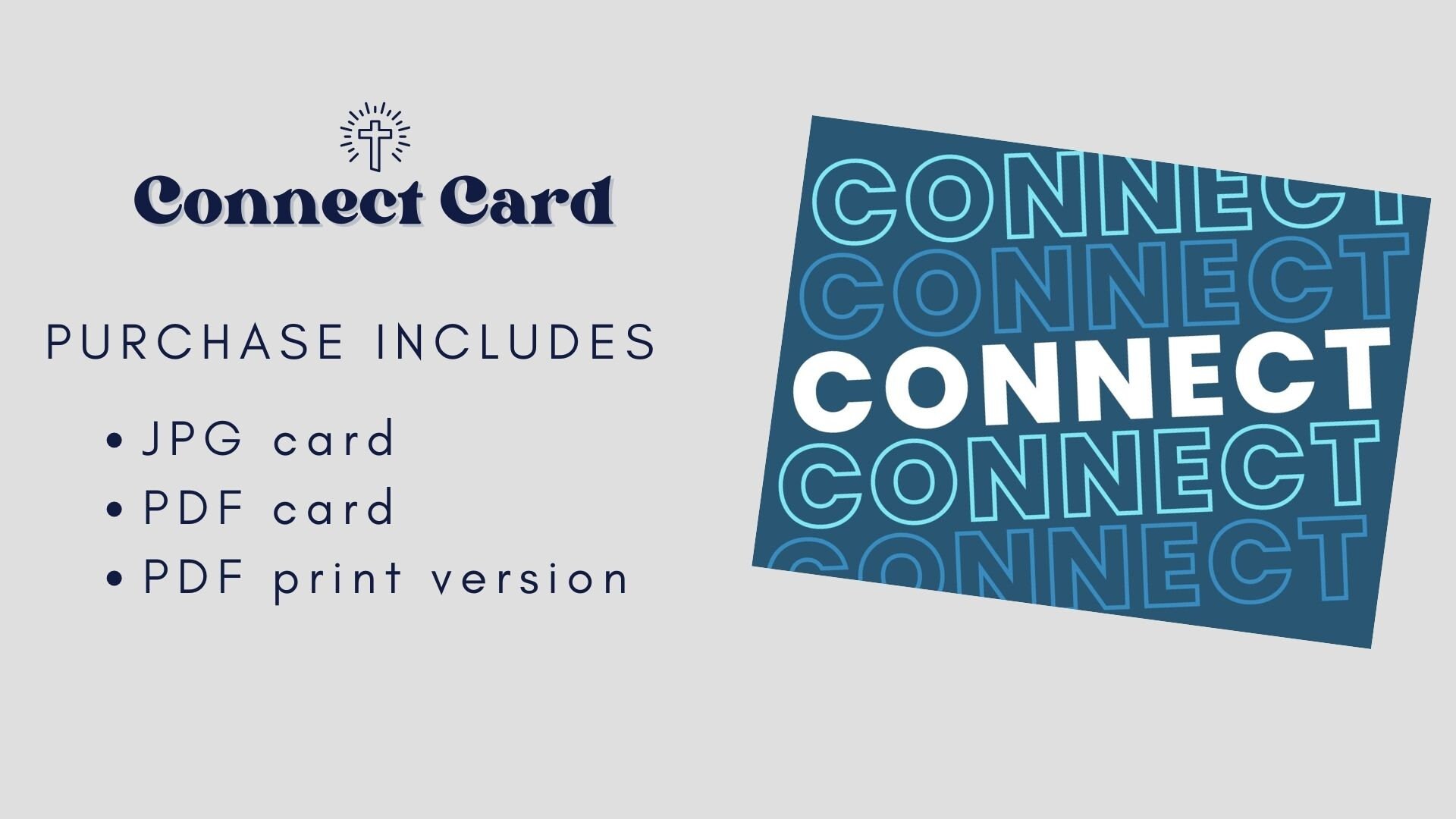 Connect Card | Editable Connection Card Template for New Visitors to ...