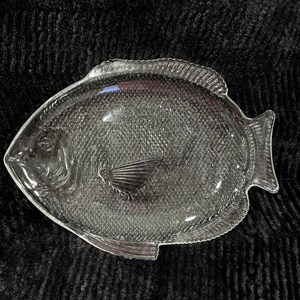Vintage Clear Glass Fish Platter USA 15 by 11 - Etsy