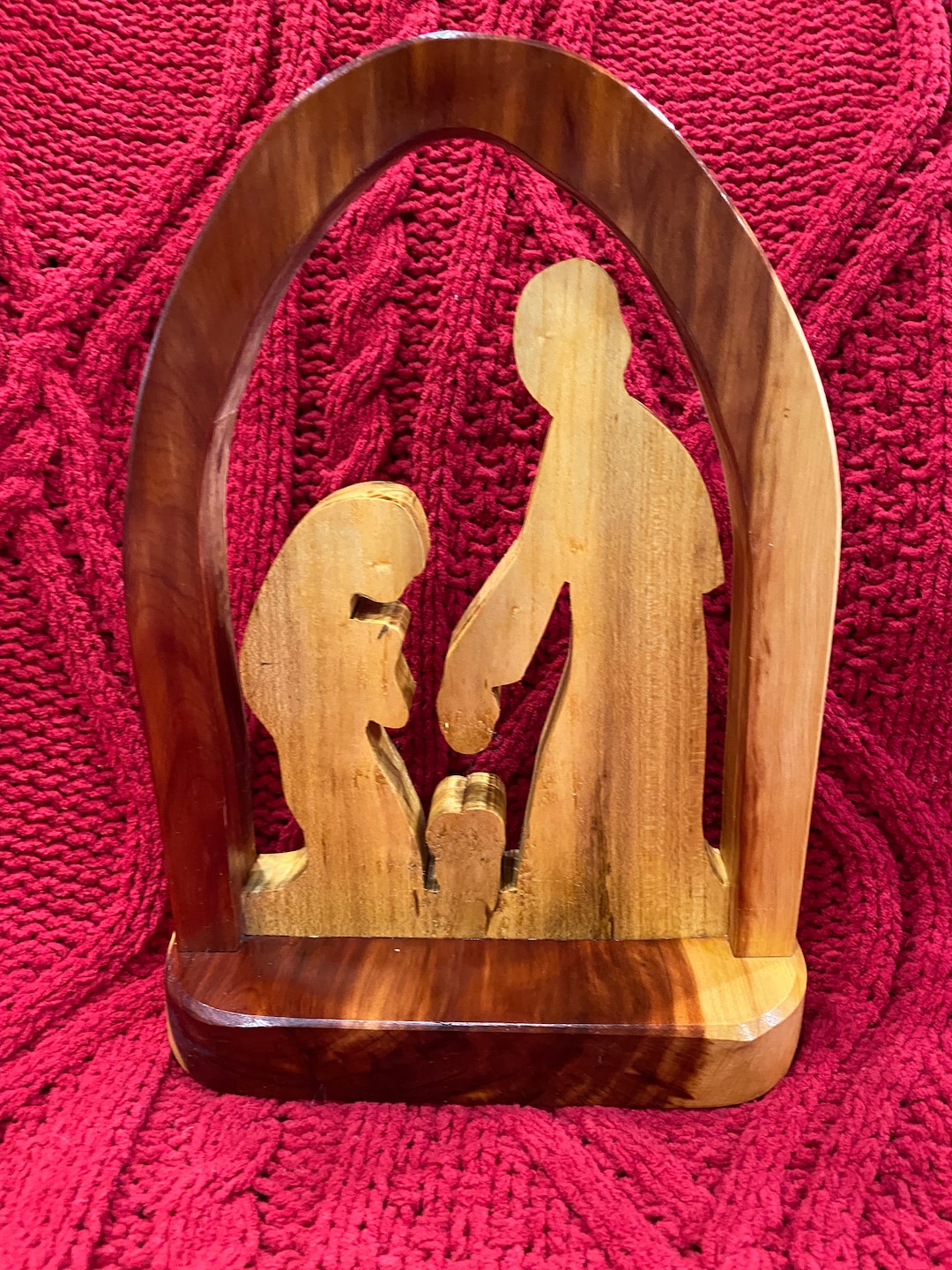 Vintage Wood Carved Nativity Scene 10 1/2 by 7 - Etsy