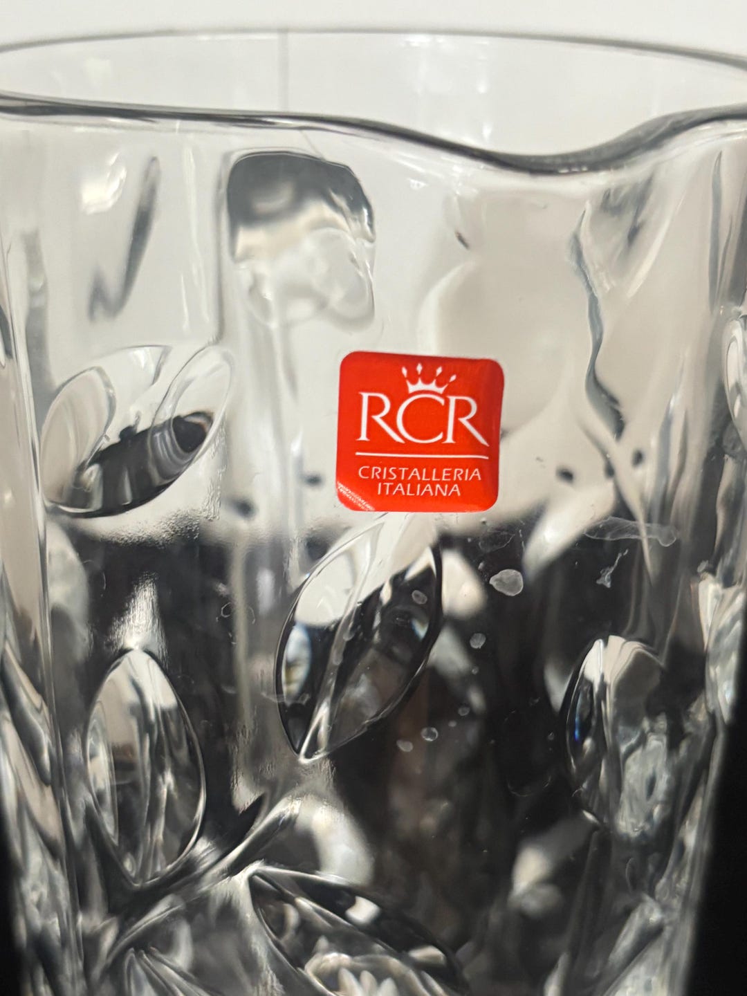 Beautiful RCR Cristalleria Italiana Crystal Glass Pitcher With Handle ...