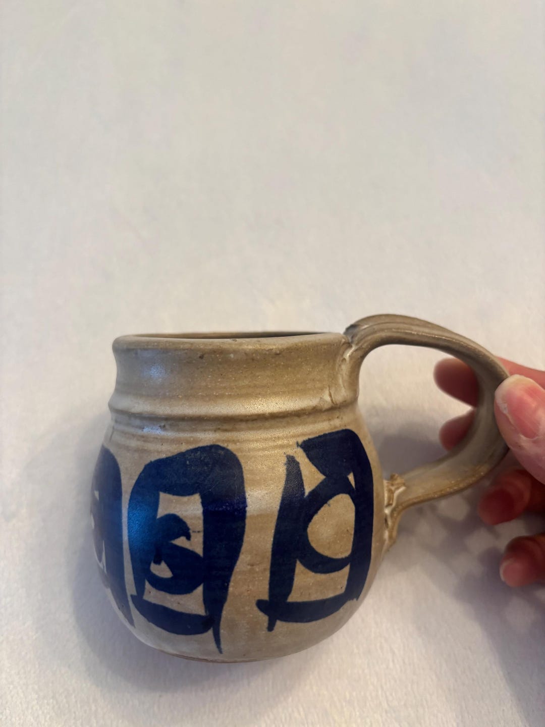 Vintage Salt Glazed Folk Art Pottery Mug. 3 1/4 Inches Tall - Etsy