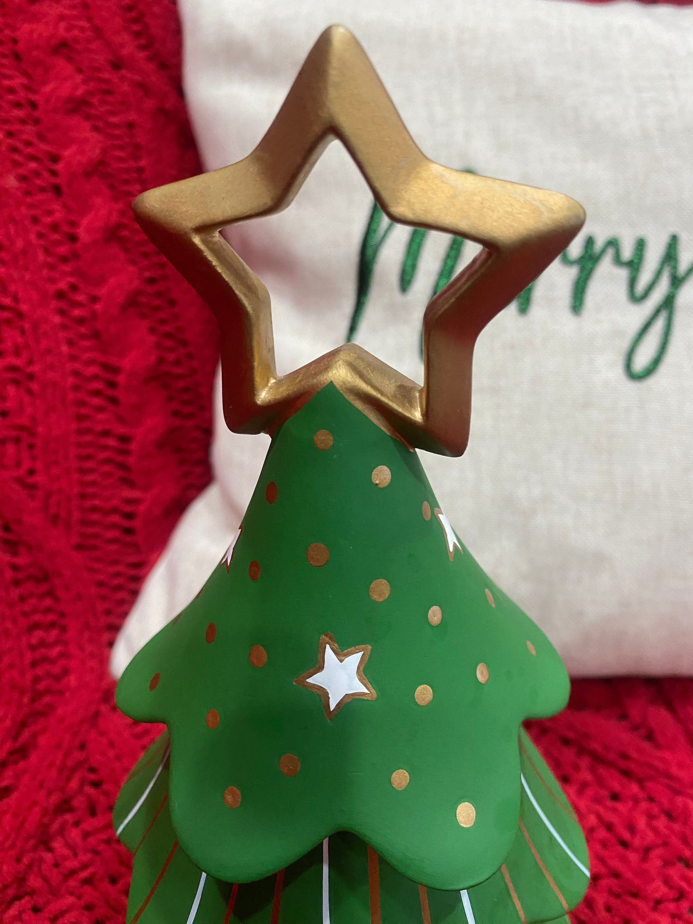Partylite Ceramic Stackable Christmas Tree/ Candle Holders 9 Inches ...
