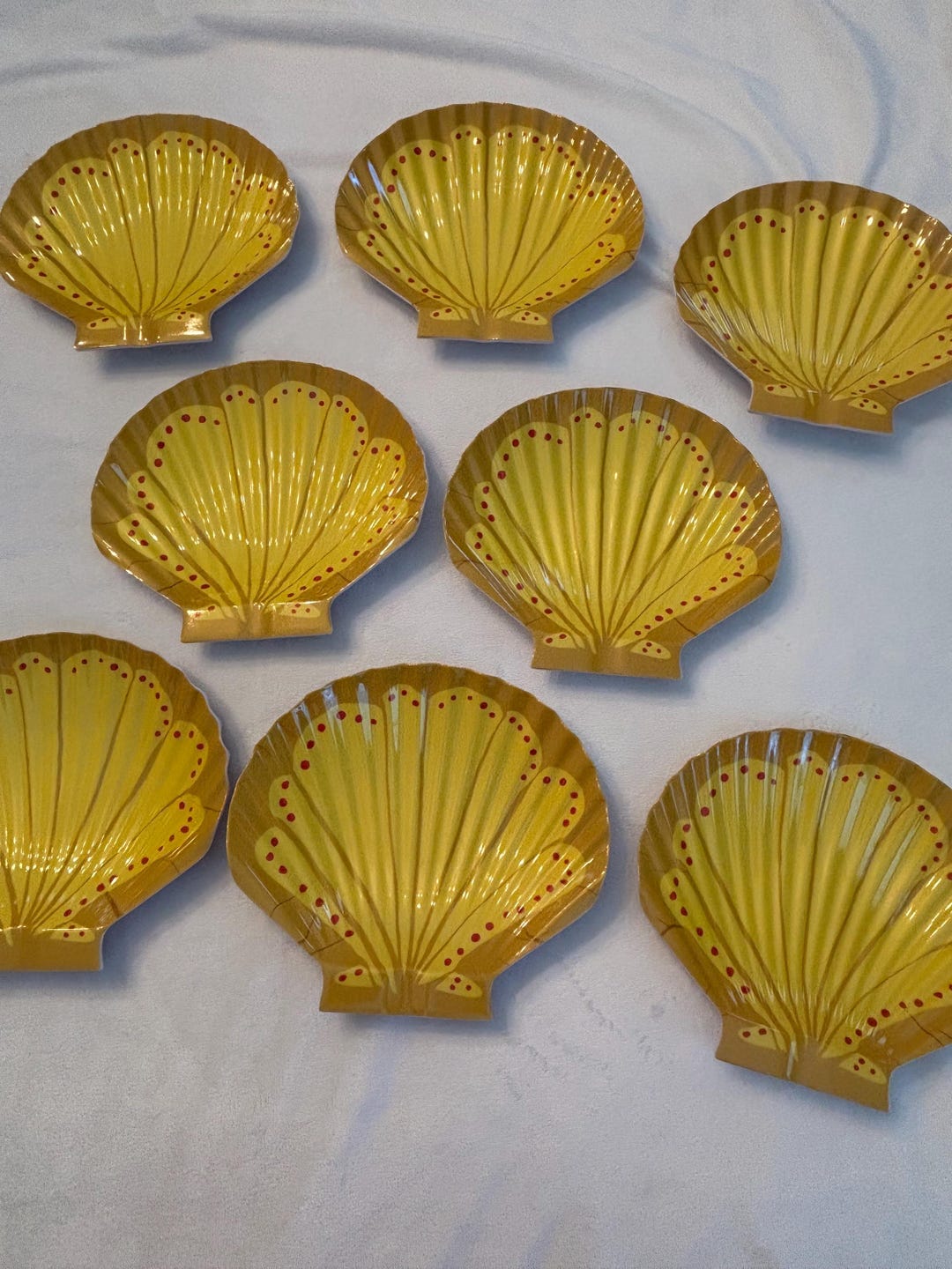 Vintage MCM Precidio Clam Shell Plates: Set of 8 - Etsy