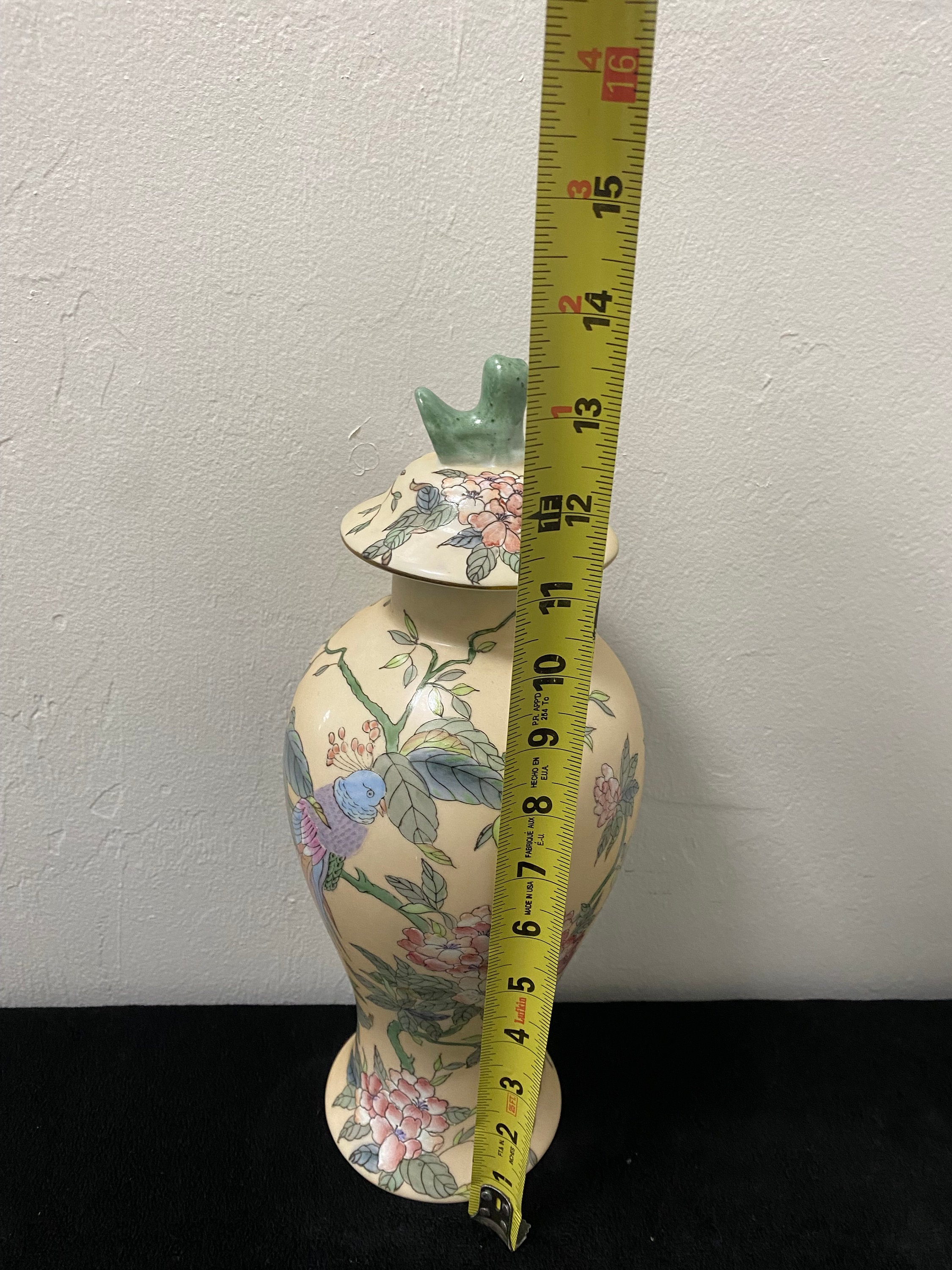 Vintage Toyo Vase Hand Painted Parrot and Flowers - Etsy