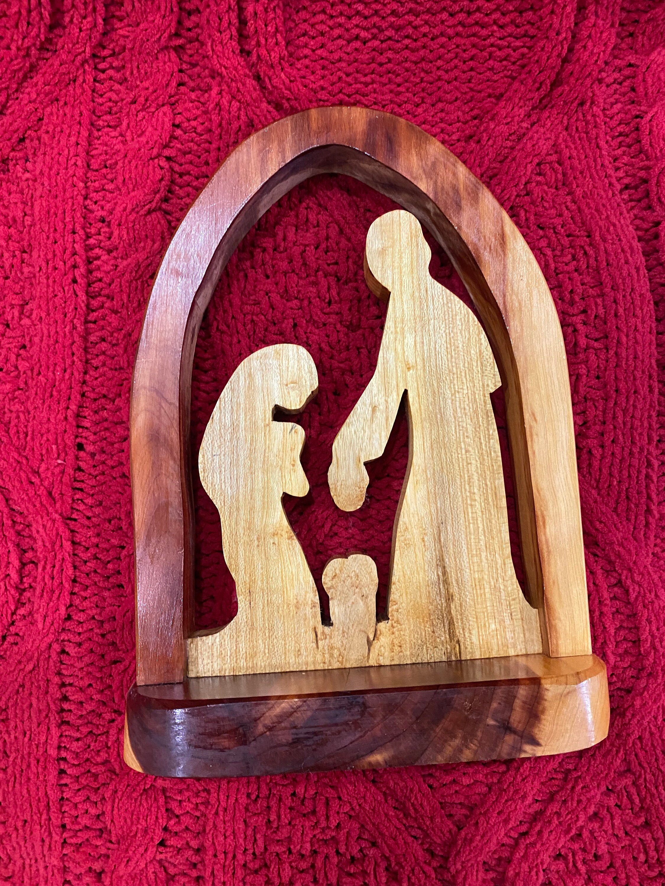 Vintage Wood Carved Nativity Scene 10 1/2 by 7 - Etsy