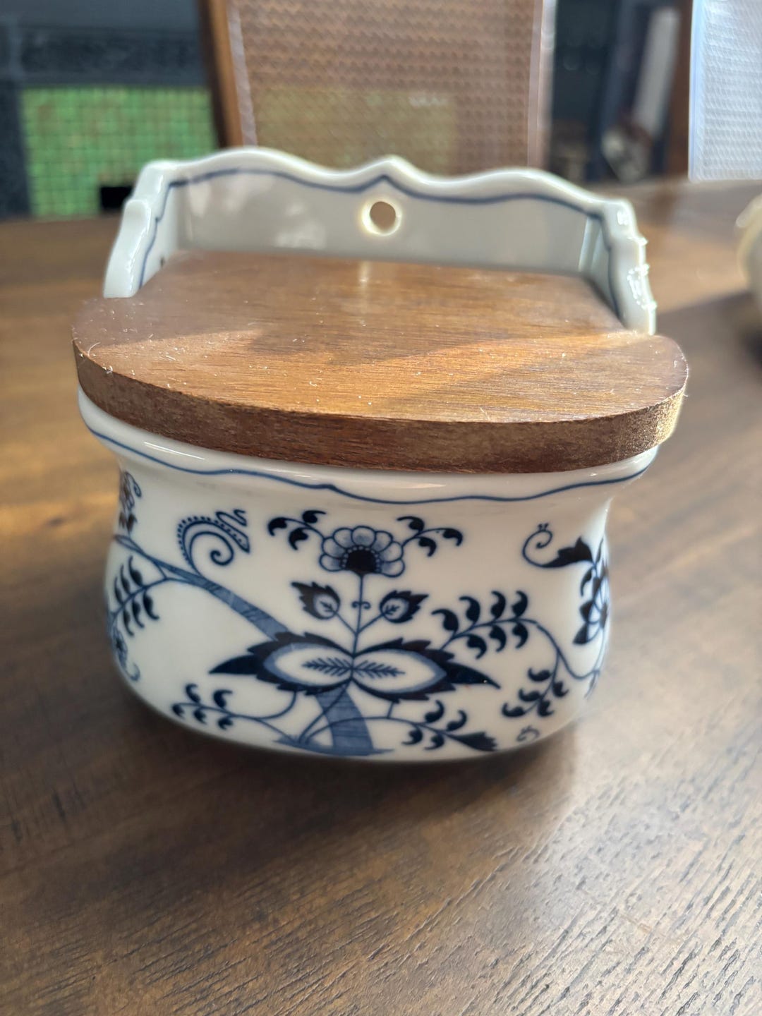 Vintage Blue Danuba Japan Salt Box 4 1/2 Inches Tall - Etsy