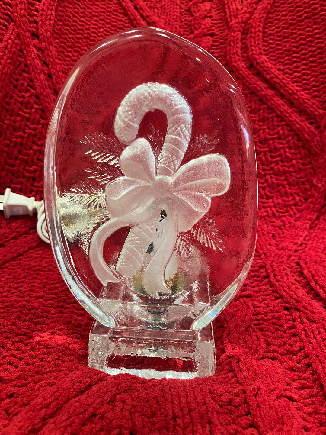 Vintage Crystal Candy Cane Night Light: Christmas Decor Lamp - Etsy