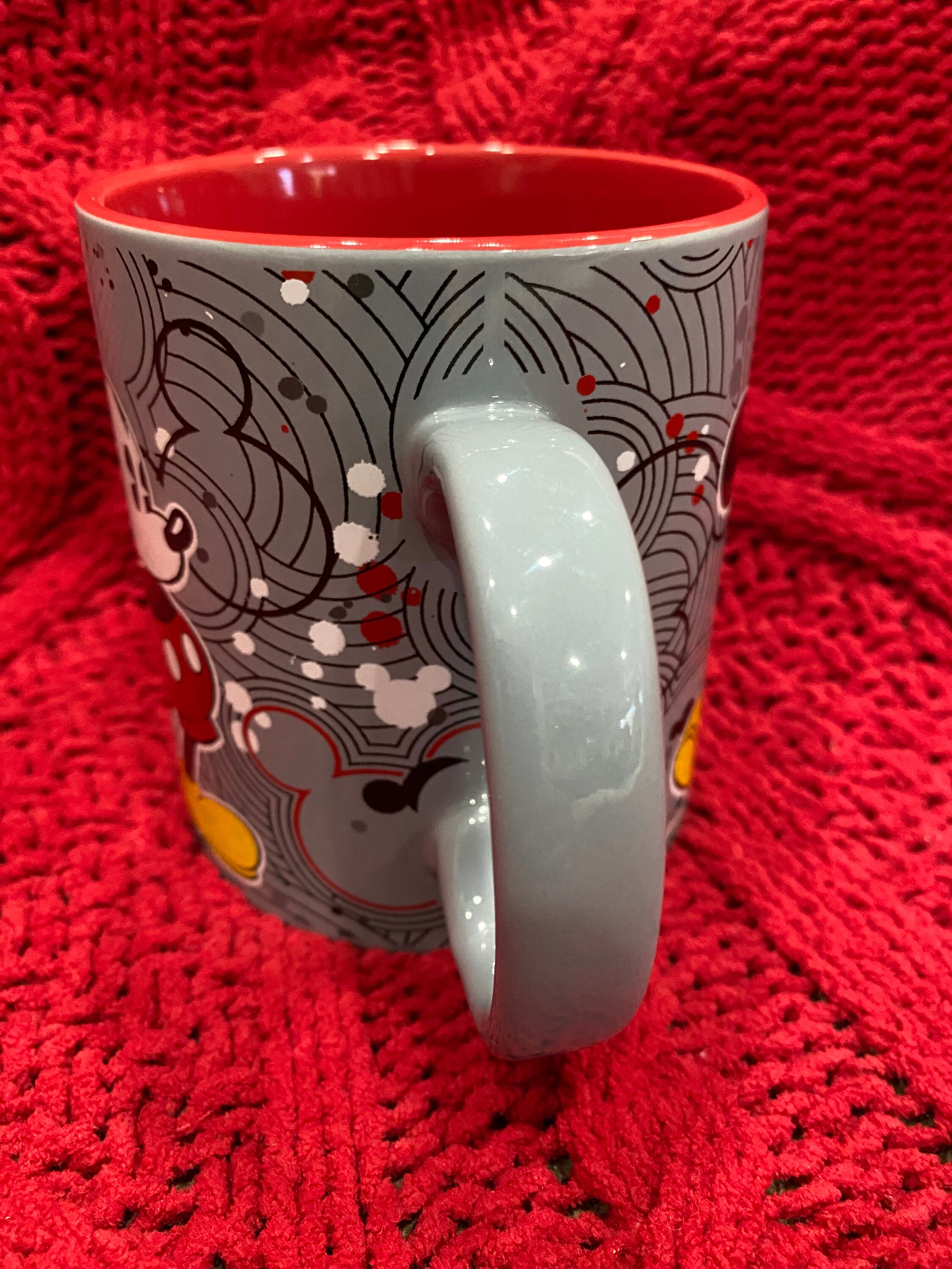 Authentic Disney Large 20 Ounce Gray Mickey Mouse Ceramic Mug - Etsy