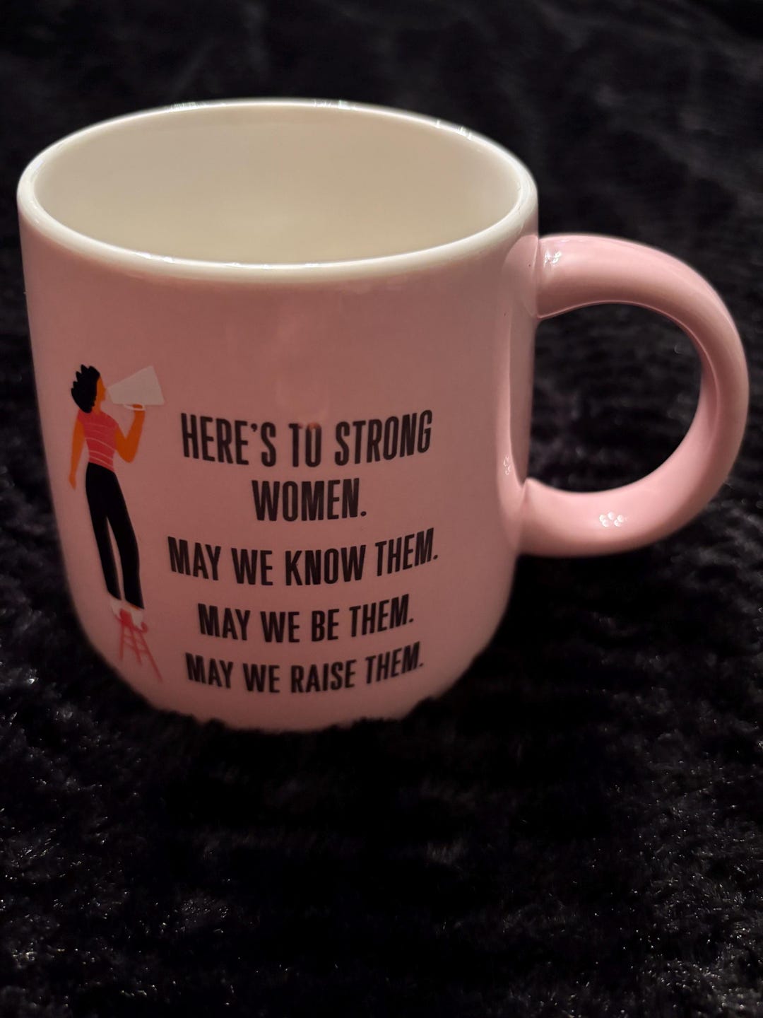 Pink heres to Strong Women Mug Never Used. Holds 1 1/2 Cups - Etsy