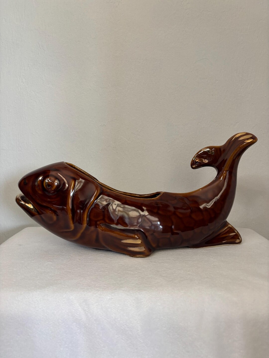 Vintage Mcm Mccoy Koi Fish Ceramic Planter/ Vase 12 1/2 Inches Long - Etsy