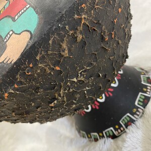 Vintage Hand Painted Aztec Pottery Vase 11 Inches Tall - Etsy