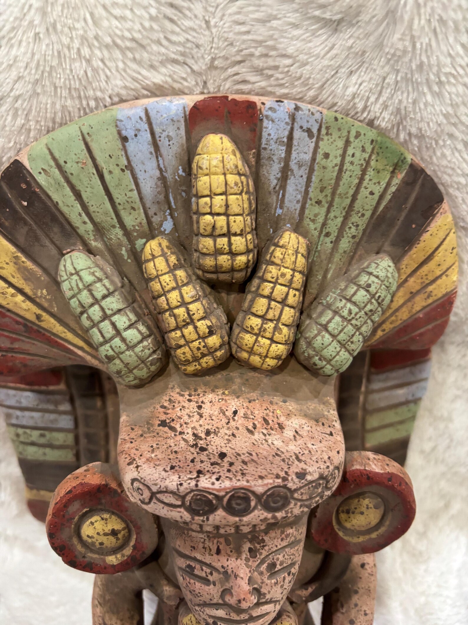 Vintage Aztec Mayan Chief Terra-cotta Statue/ Sculpture 11 Inches Tall ...