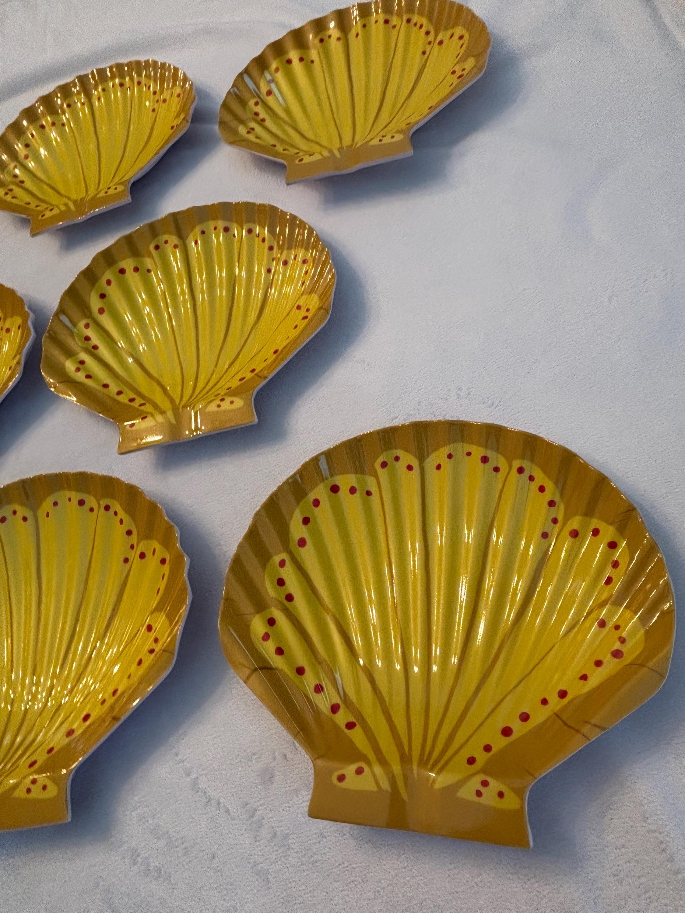Vintage MCM Precidio Clam Shell Plates: Set of 8 - Etsy