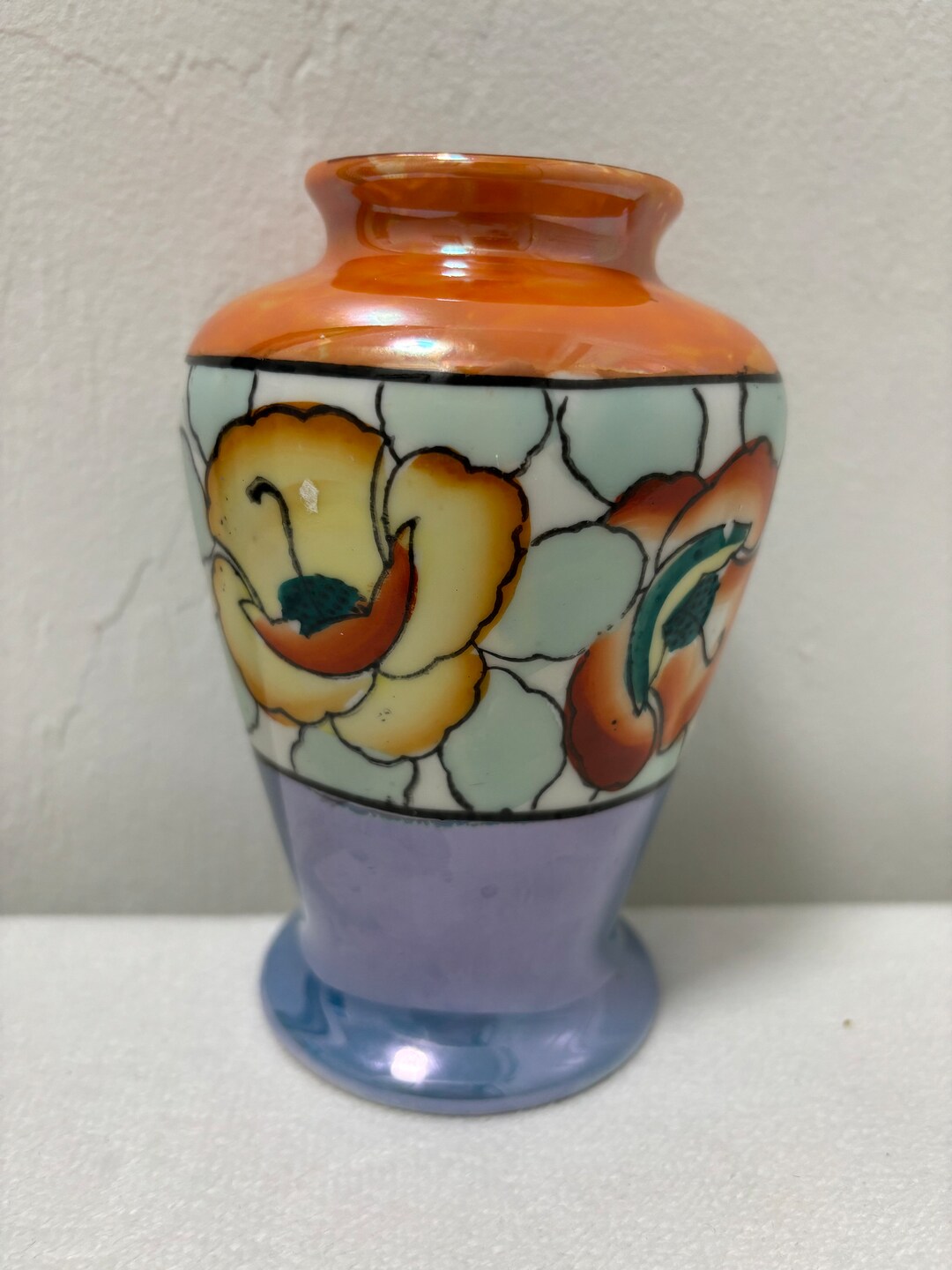 Vintage Lusterware Floral Vase 5 Inches Tall - Etsy