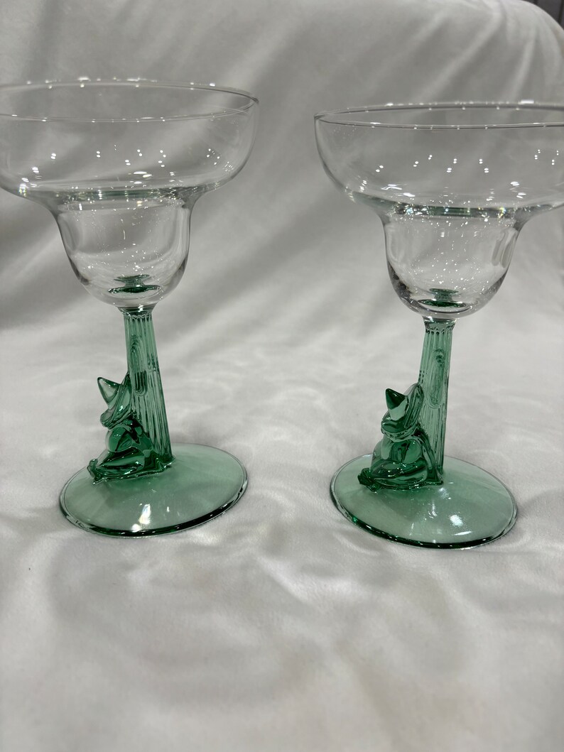 Set of Two Margarita Glasses With Resting Mexican Man Wearing a ...