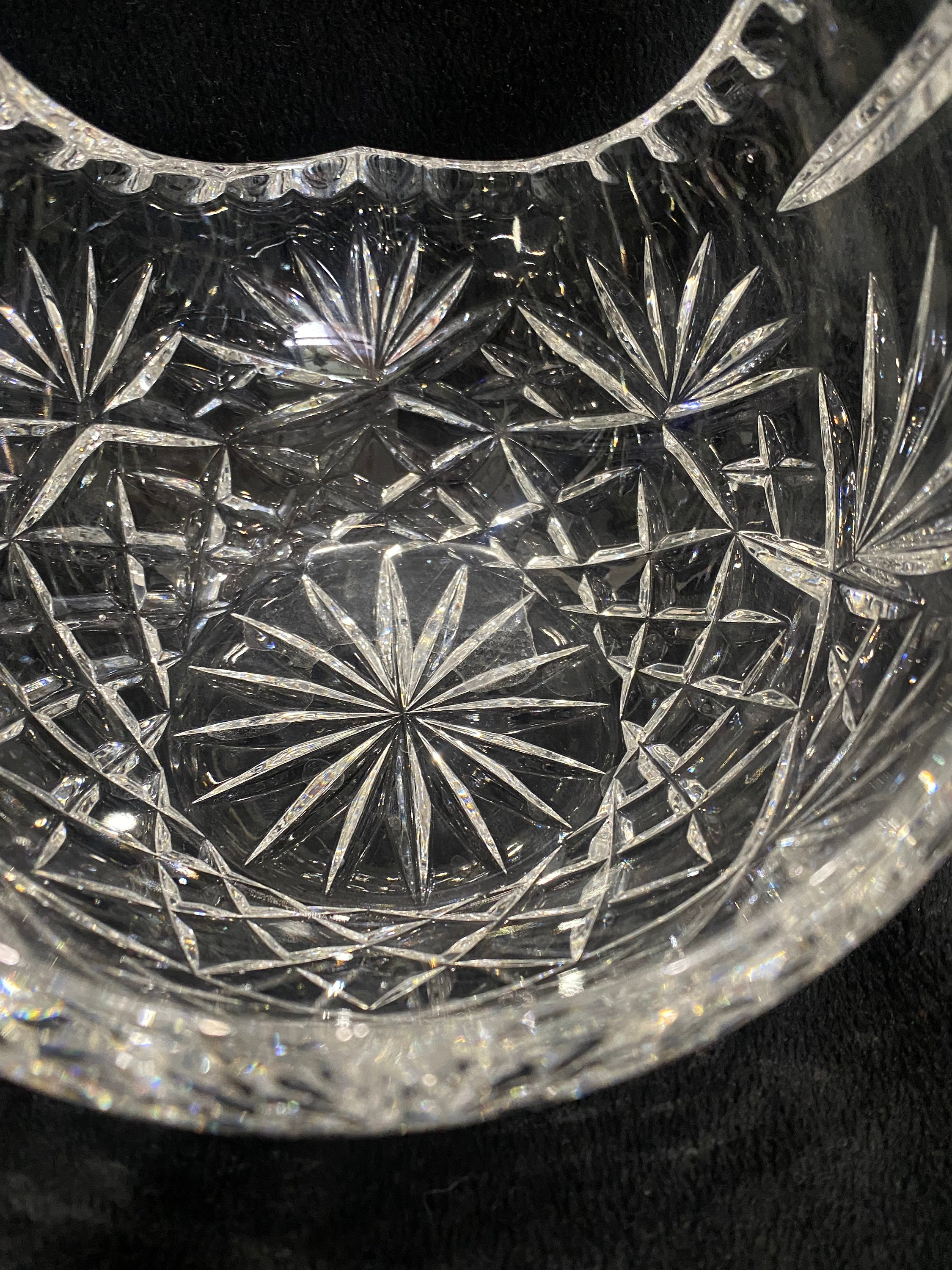 Antique Crystal Cut Glass Basket Candy Bowl. 5 1/2 by 5 1/2 - Etsy
