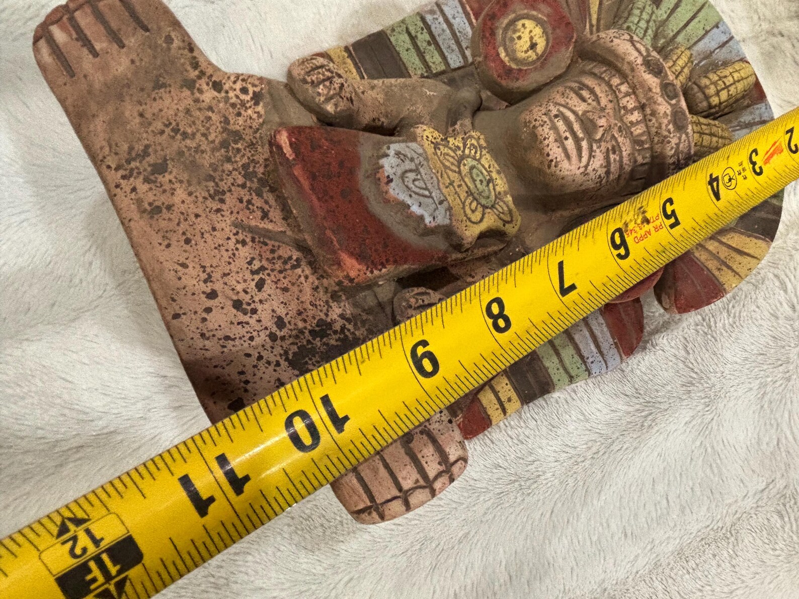 Vintage Aztec Mayan Chief Terra-cotta Statue/ Sculpture 11 Inches Tall ...