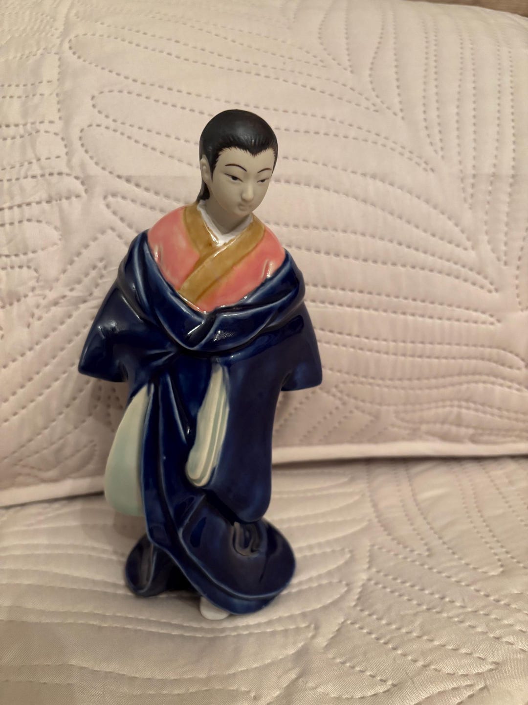 Vintage/antique Porcelain Chinese Man Figurine Made in Wanjiang China 8 ...