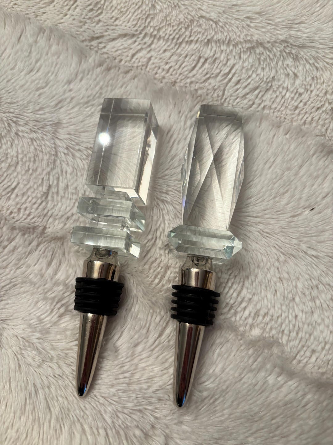 Crystal Glass Decanter Stoppers: Chic Barware Set - Etsy