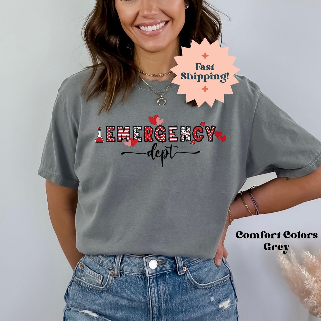Emergency Department Comfort Colors Nurse Shirt Sweatshirt Valentines ...