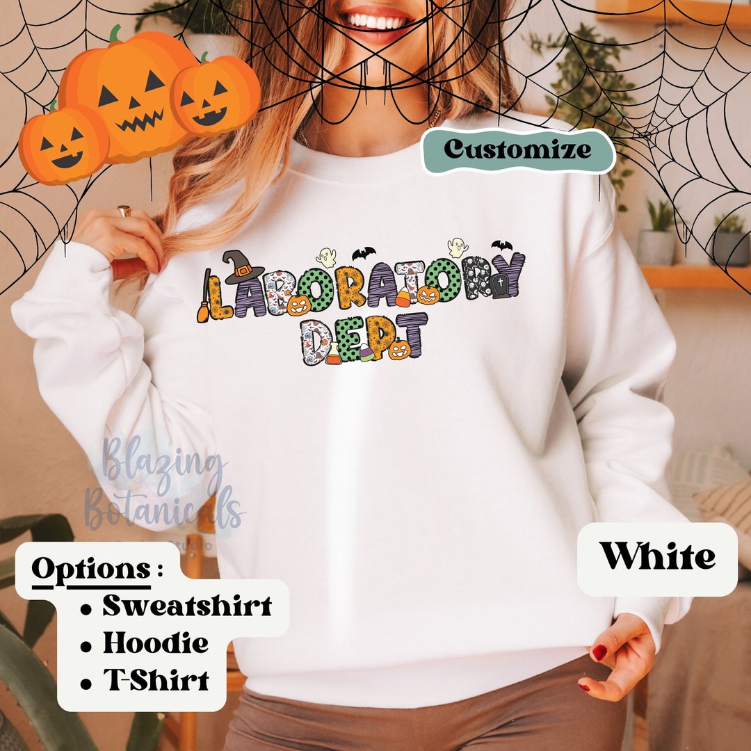 Laboratory Halloween Sweatshirt, Medical Lab Scientist, Lab Tech Hoodie ...