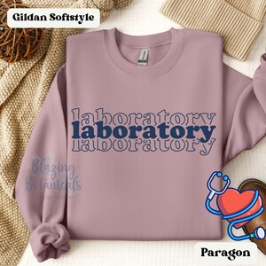 Medical Laboratory Scientist Sweatshirt, Stacked Font T Shirt, Custom ...