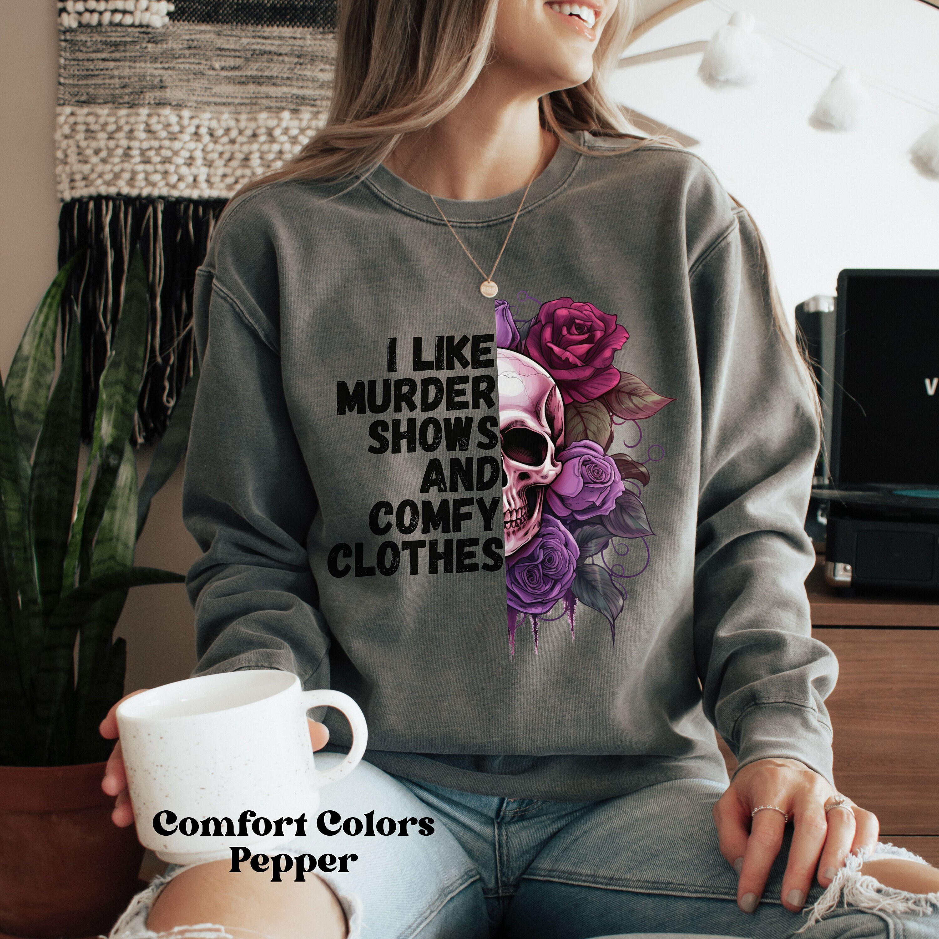 Murder Shows and Comfy Clothes Comfort Colors Oversized Sweatshirt ...