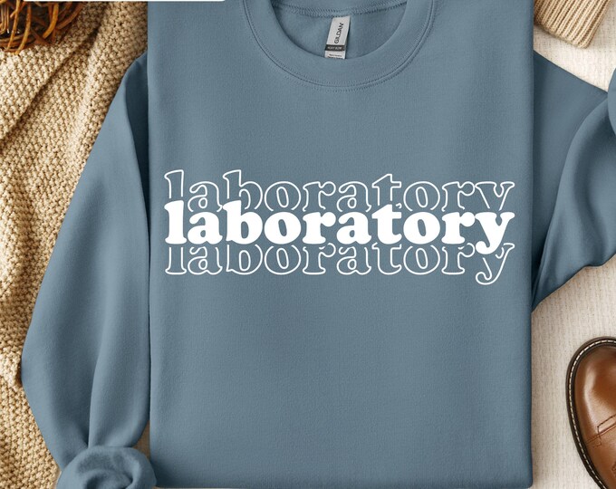 Medical Laboratory Scientist Sweatshirt, Stacked Font T Shirt, Custom ...