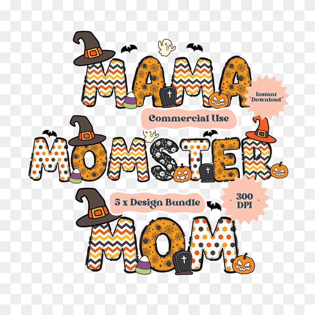 Momster Mama Mom Lil Monster Dadcula PNG, Mama and Mini, Momster SVG ...