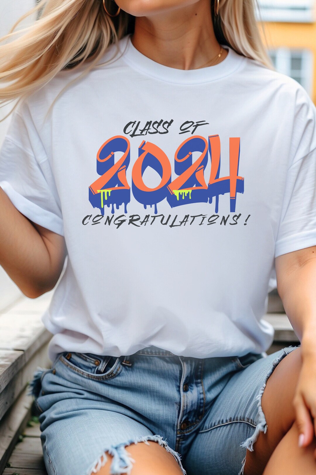 Graffiti Class of 2024 T-shirt, Graduate Congratulations Tee, Class of ...