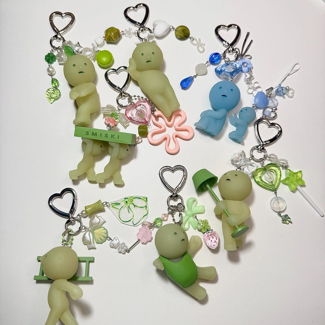 Cute Smiski Keychain Collectable Gift - Etsy
