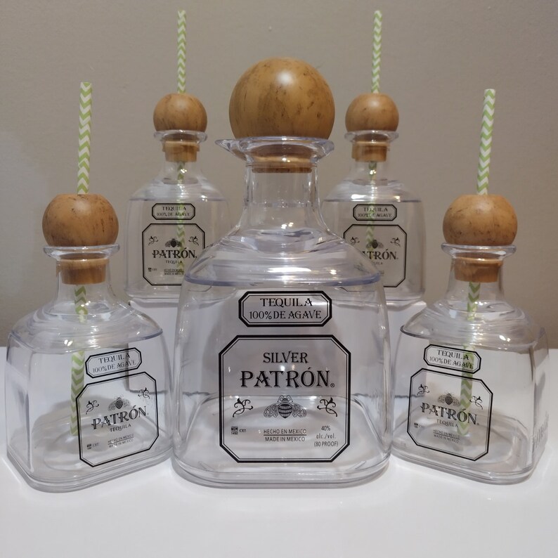 Patron Tequila Mini 11oz Plastic Replica Bottle Drinking Cup, Tequila ...