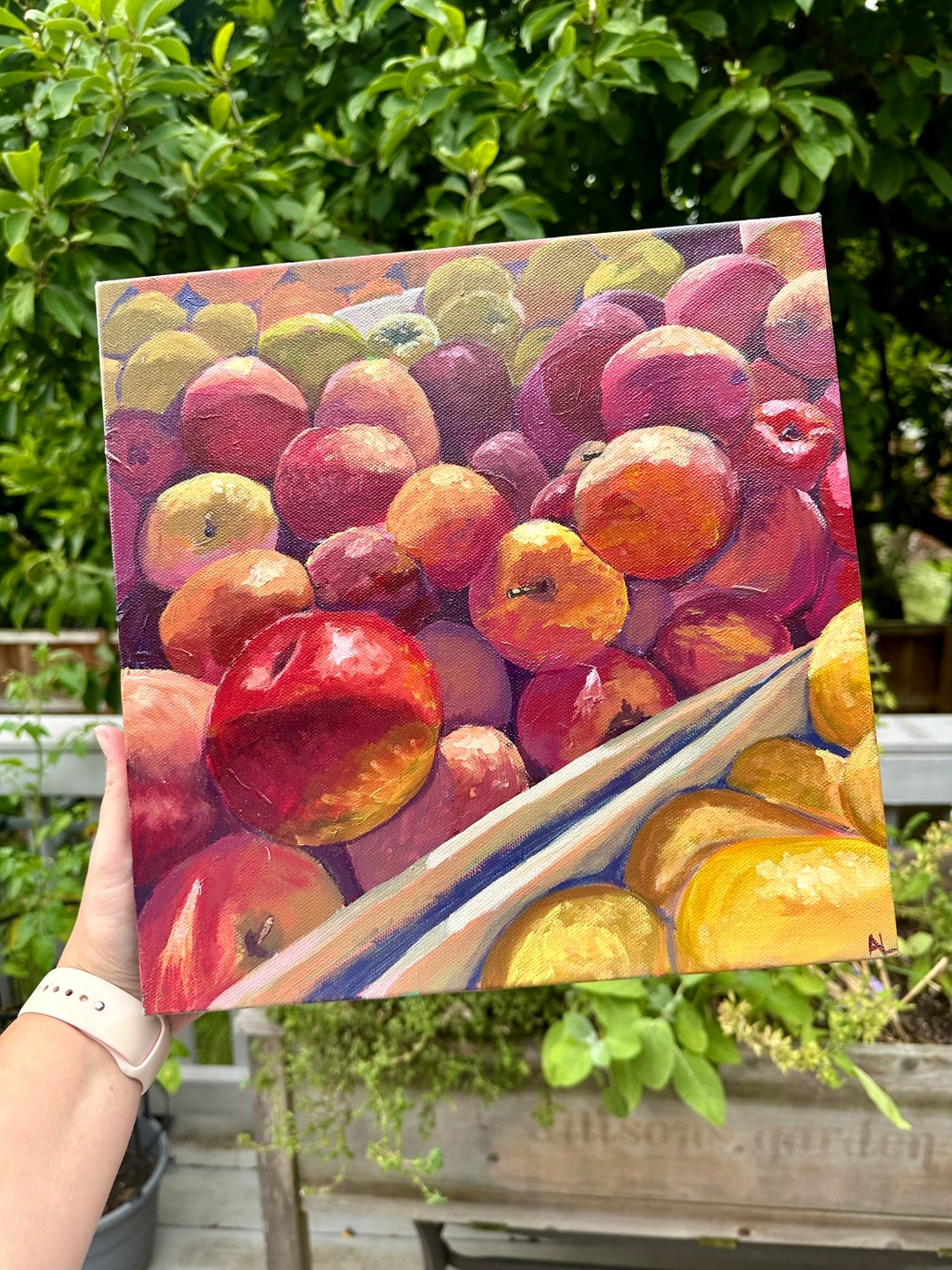 Dappled Apples Original Painting, Fruit Painting, Apple Painting - Etsy