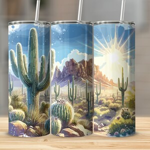 Arizona Desert Sunset Tumbler Wrap: 20oz Skinny Sublimation (digital ...