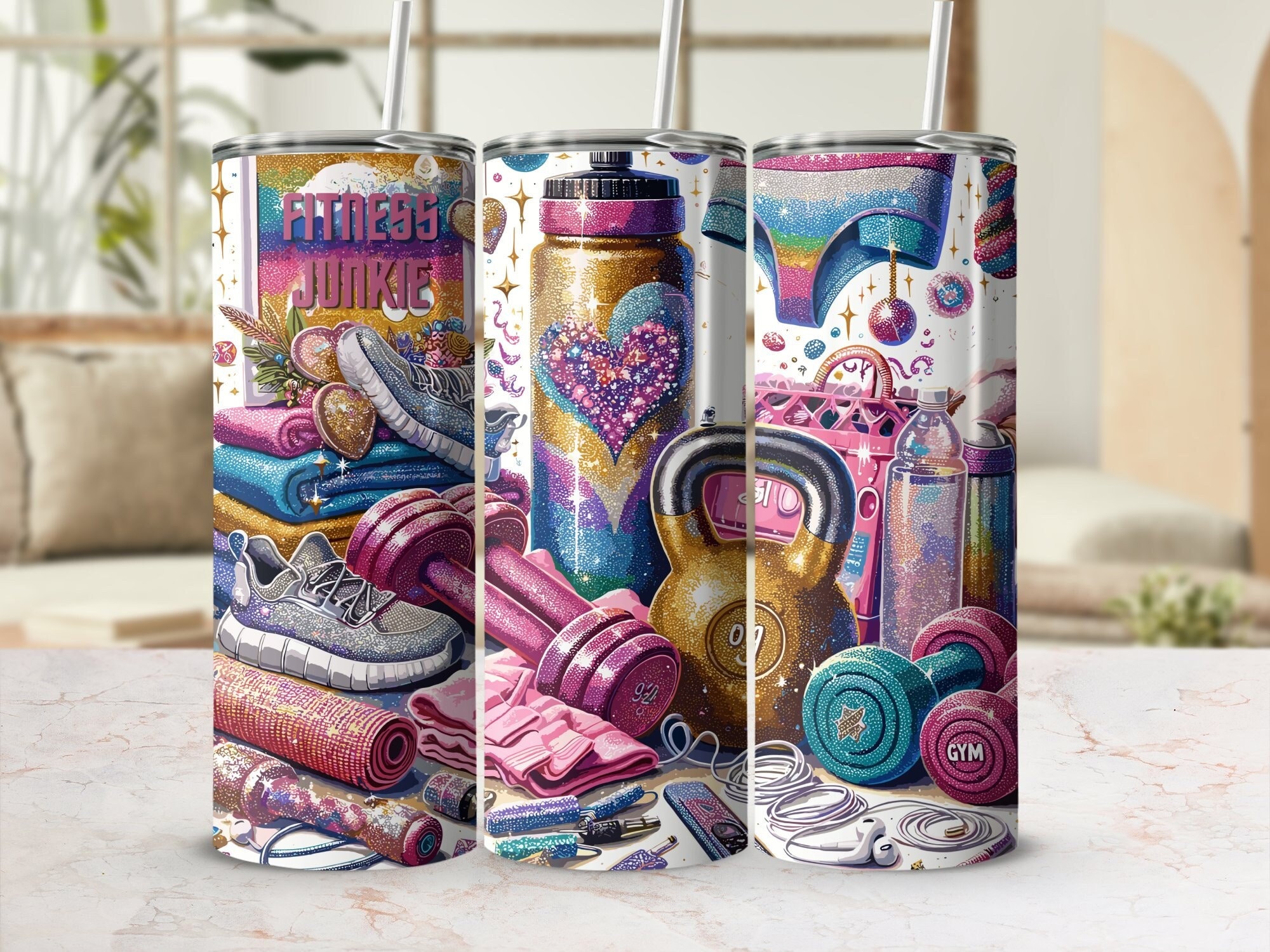 Gym Tumbler Wrap Design: 3D Fitness Sublimation (digital Download) - Etsy
