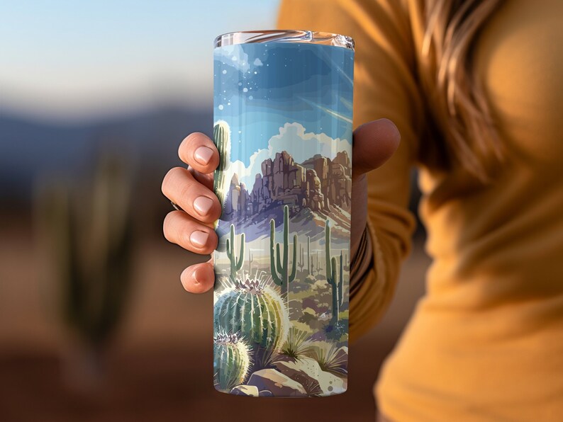 Arizona Desert Sunset Tumbler Wrap: 20oz Skinny Sublimation (digital ...