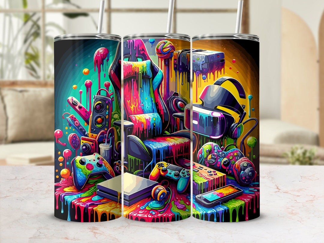 Game Tumbler Wrap | 3D Gamer Sublimation Designs | Gaming Accessories ...