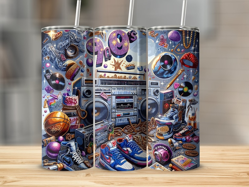Hip Hop Tumbler Wrap Design: 90s Rap Style (digital Download PNG) - Etsy