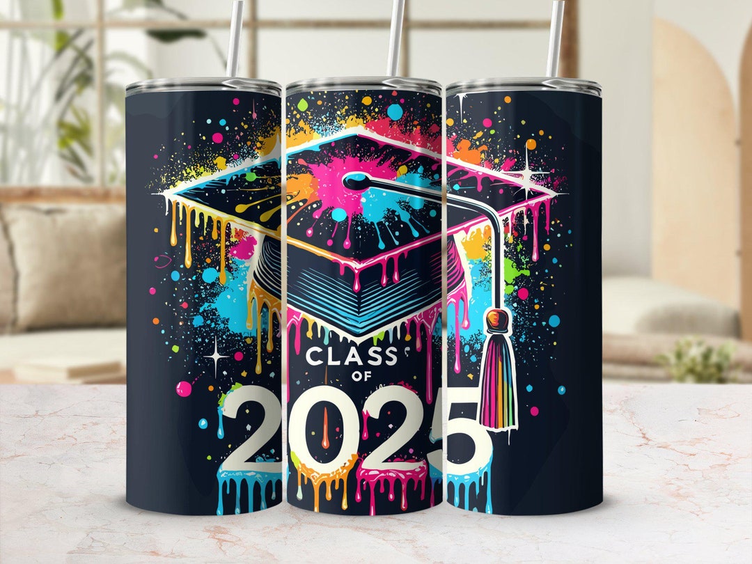 Senior 2025 Tumbler Wrap: Graduation Sublimation Design (digital ...