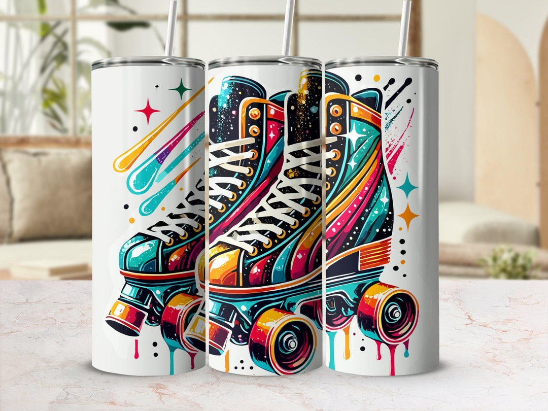 Roller Skates 20oz Tumbler Wrap: Sublimation Design (digital Download ...