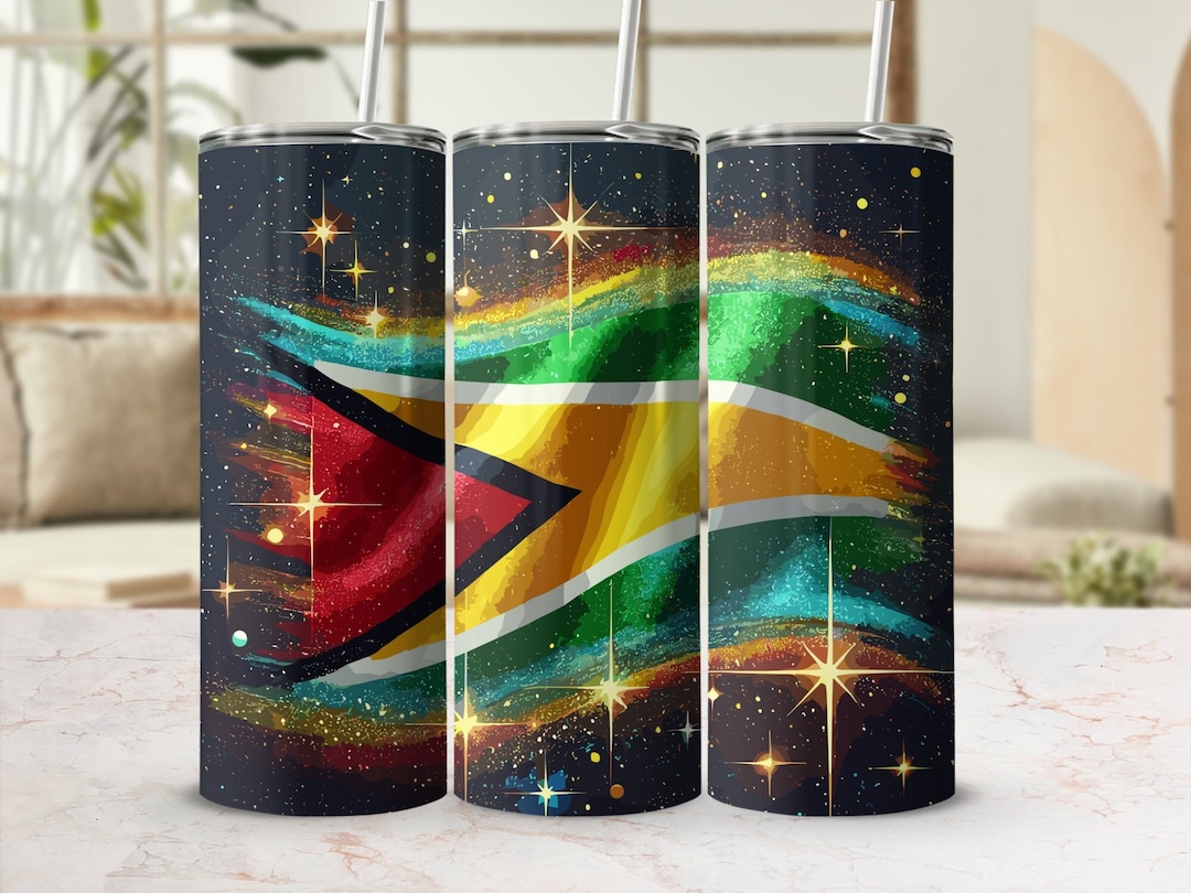 Guyana Tumbler Wrap | Trinidad Png | Guyanese Flag 20 Oz Skinny Tumbler ...