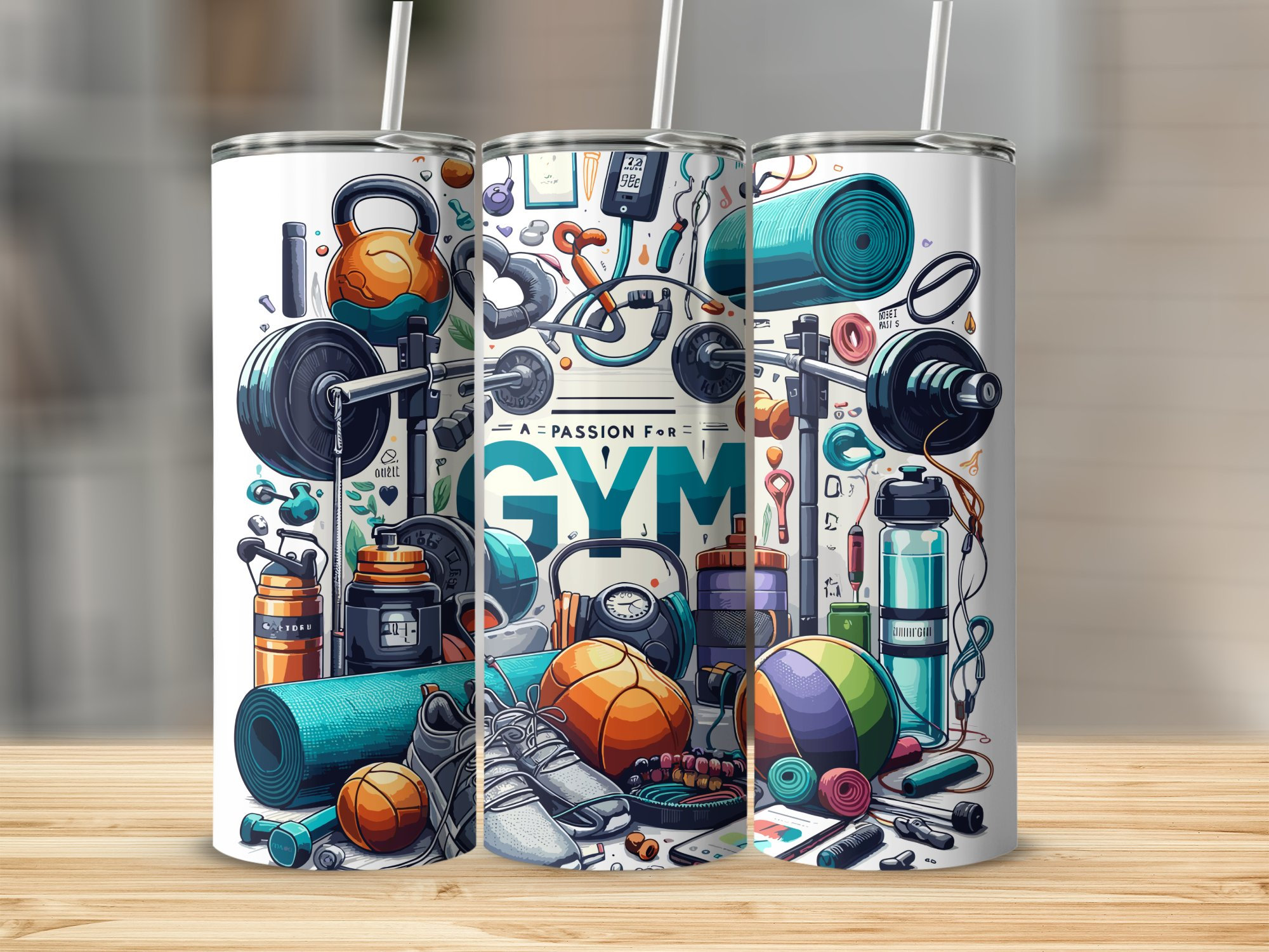 Gym Tumbler Wrap Design: 20oz Fitness Sublimation (digital Download) - Etsy