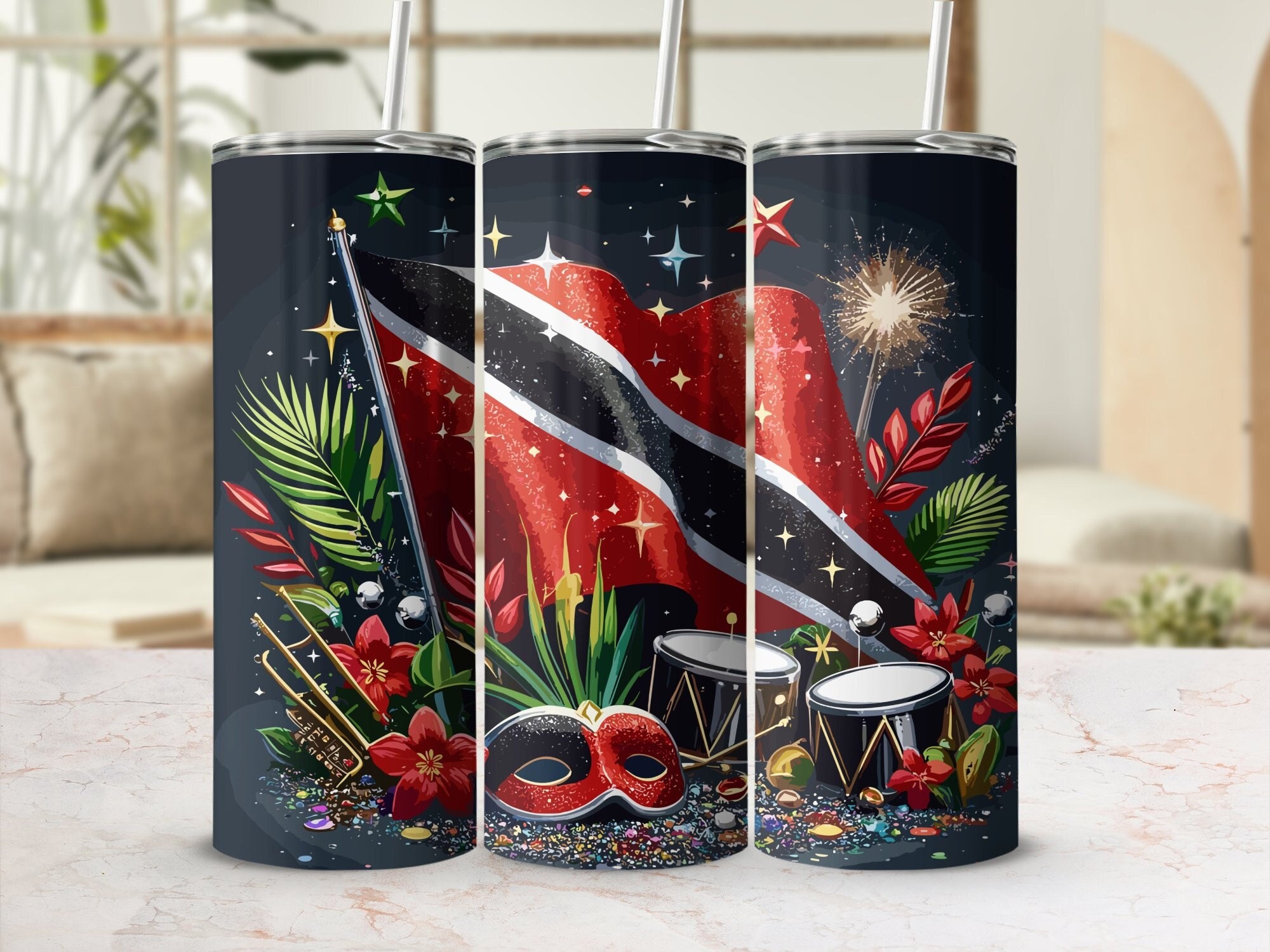 Trinidad Tumbler Wrap Trinidad Png Trinidadian Flag 20 Oz Skinny ...