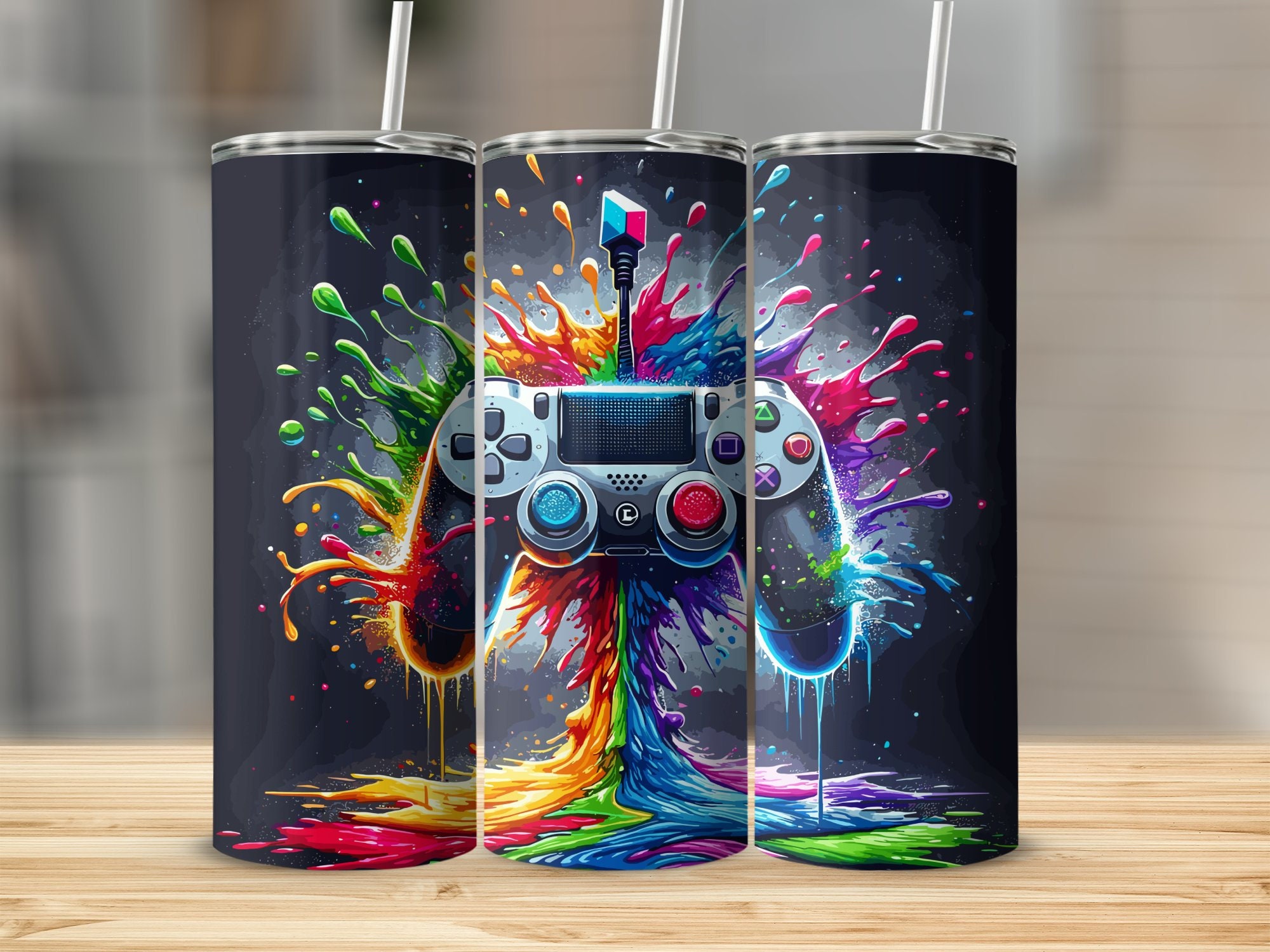 Gaming Controller Gift for Gamer Console Gaming 20 Oz Skinny Tumbler ...