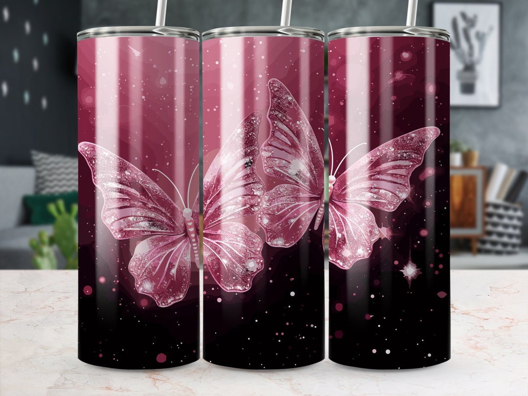 Butterfly Tumbler Design | Digital Download | Butterfly Tumbler Wrap ...