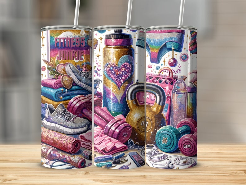 Gym Tumbler Wrap Design: 3D Fitness Sublimation (digital Download) - Etsy