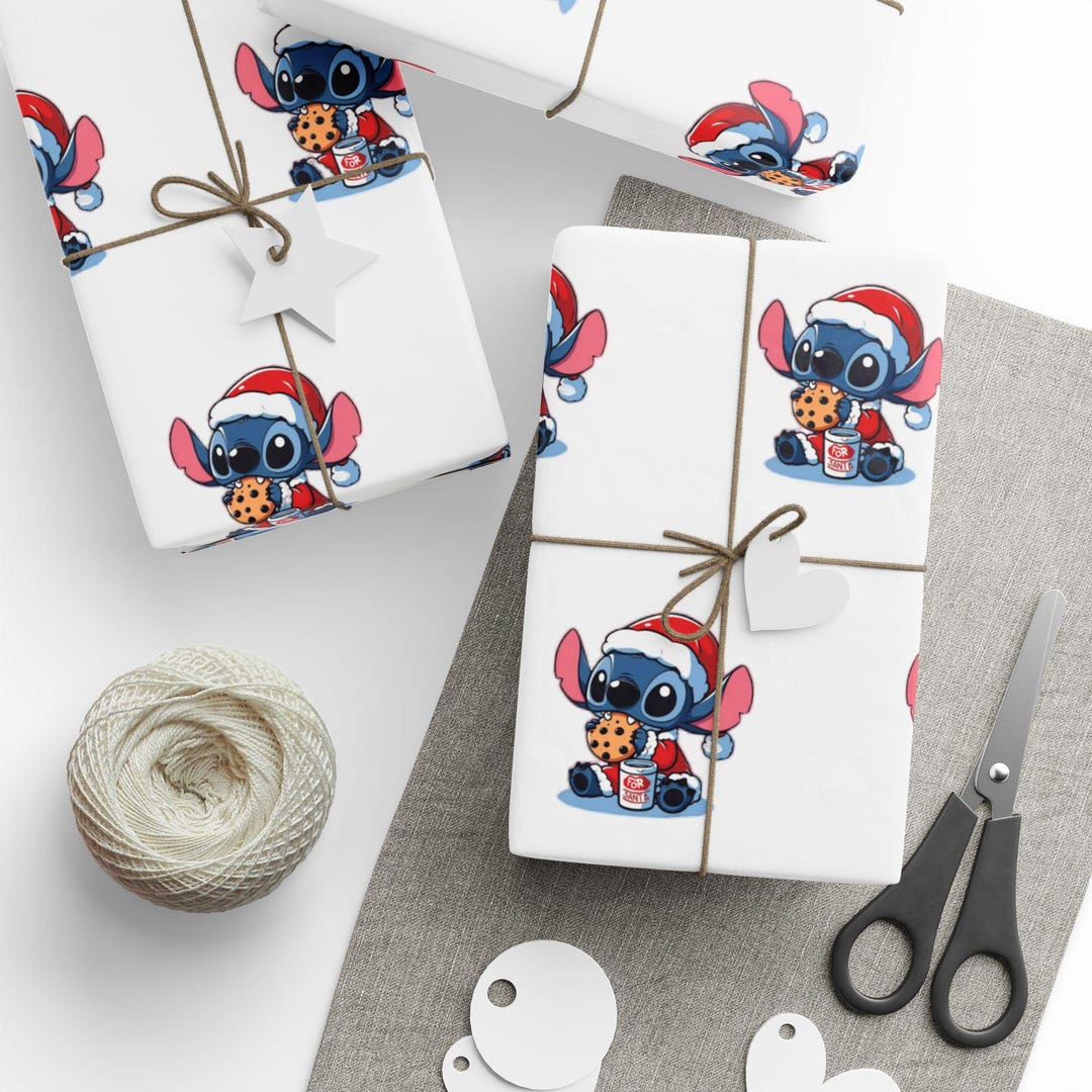 Disneyland Luxury Stitch Christmas Wrapping Papers | Lilo & Stitch ...